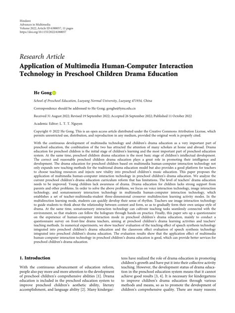 pdf application of multimedia human computer interaction technology