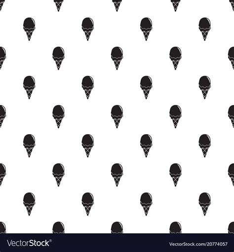 Strawberry Ice Cream Pattern Seamless Royalty Free Vector