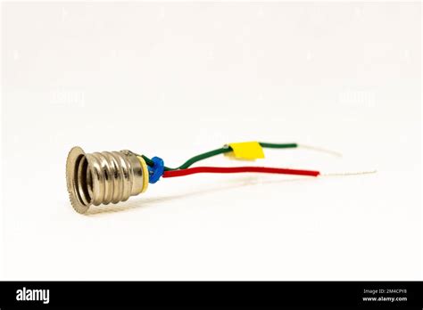 Isolated Socket For A E10 Led Light Lamp On White Background Stock