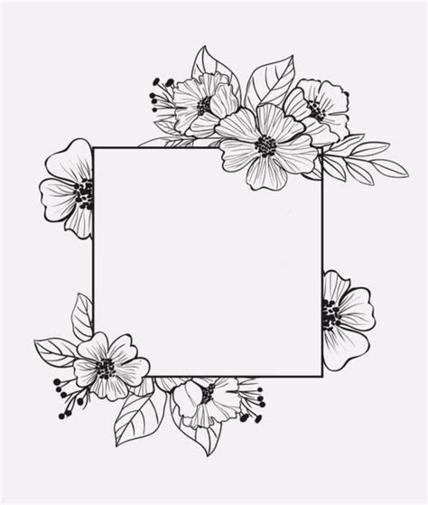 Floral Border Design Drawing