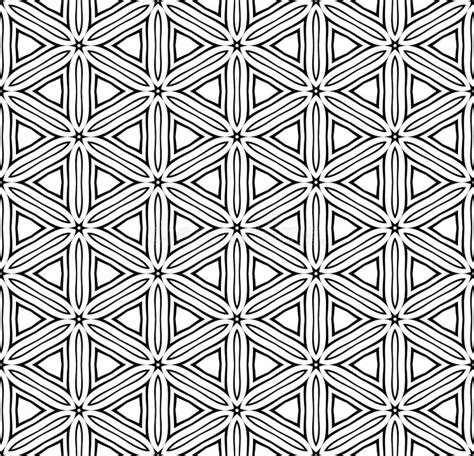 Seamless Hexagons And Triangles Pattern Stock Vector Illustration Of Triangle Repeat 303479311