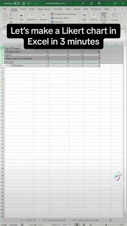 Excel Tip To Create A Likert Survey Chart Short Youtube