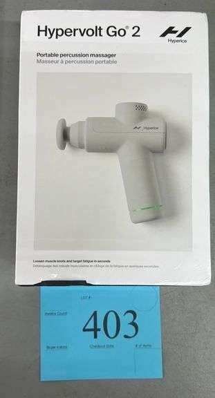 New Hypervolt Go 2 Portable Percussion Massager In Box Earls Auction