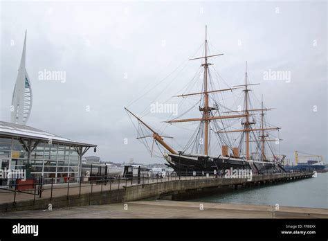 The British Royal Navy Historical Warship Hms Warrior 1860 Stock