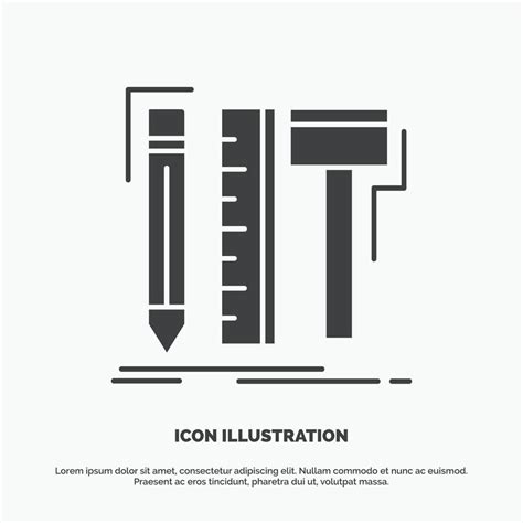 Design Designer Digital Tools Pencil Icon Glyph Vector Gray Symbol For Ui And Ux Website