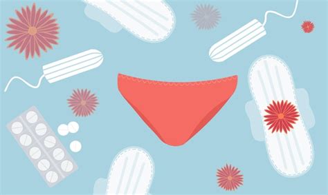 Premium Vector Female Menstruation Women With Period And Hygiene