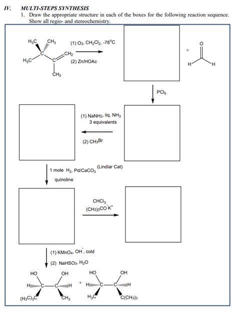 solved iv multi steps synthesis 1 draw the appropriate