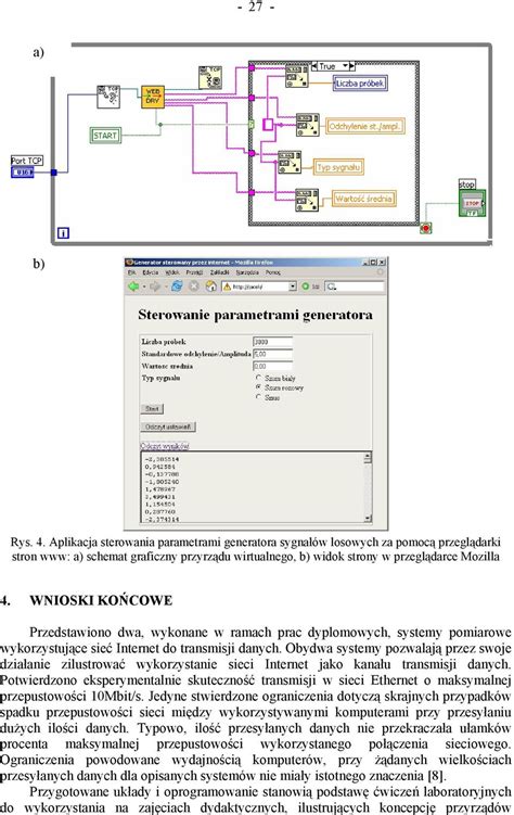 TRANSMISJA DANYCH POMIAROWYCH PRZEZ SIEĆ INTERNET Z WYKORZYSTANIEM ŚRODOWISKA LABVIEW PDF Free