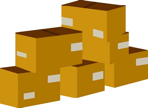 Conjunto De Paquetes En Cajas De Cartón Cartón Cuadrado Ilustración