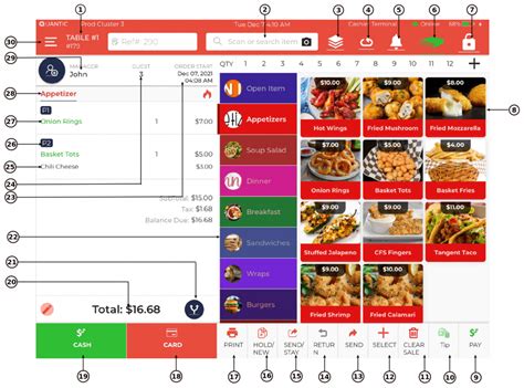 Pos Order Screen Quantic Pos Learning Resources