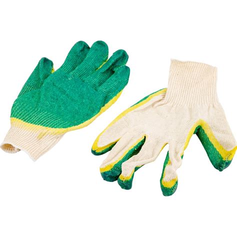 Хлопковые перчатки с двойным латексным покрытием Факел 10 пар 87467900 ...