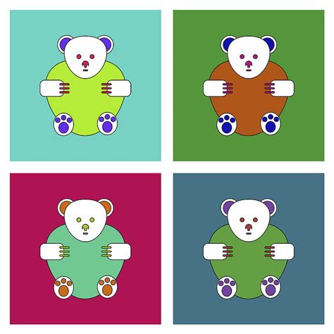 Koleksi Desain Ikon Datar Boneka Beruang Vektor Eps Ai Uidownload