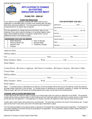 Fillable Online Dnrc Mt APPLICATION TO CHANGE AN EXISTING IRRIGATION