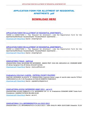 Fillable Online APPLICATION FORM FOR ALLOTMENT OF RESIDENTIAL ...