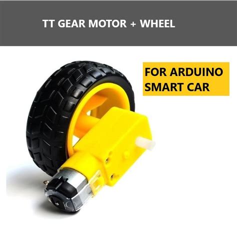 Tt Gear Motor With Plastic Wheel For Arduino Smart Car Daraz Lk