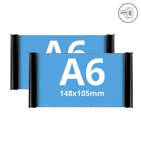 Door Sign Indicator Ușă Cu Hanger Click Negru Jj Displays Format A6