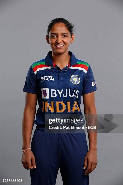 Harmanpreet Kaur Poses During An India Women Portrait Session At The