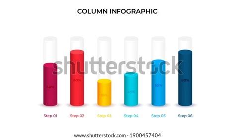 Business Data Visualization Column Chart Vector стоковая векторная графика без лицензионных
