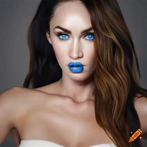 Portrait Of Megan Fox Miley Cyrus With Captivating Blue Eyes On Craiyon