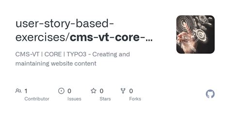 Github User Story Based Exercises Cms Vt Core Typo Creating And