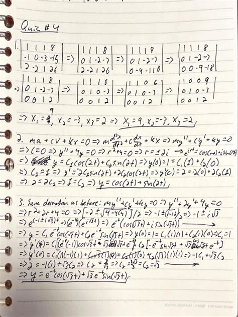 Diff Eq Quiz Pdf