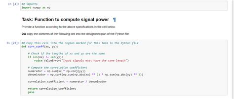 Solved Task Function To Compute Signal Power Provide A