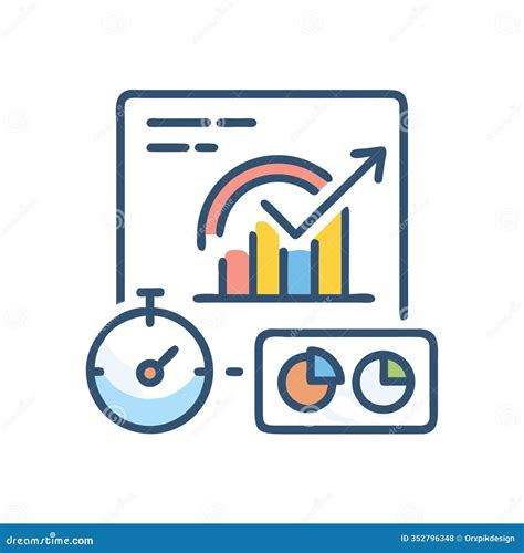 Dynamic Business Performance Evaluation Icon Stock Vector