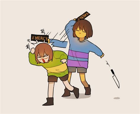 Fighting With The Mercy Button Flowey Undertale Sans E Frisk
