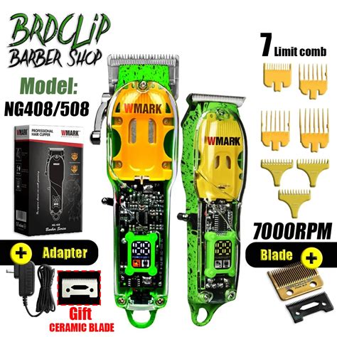 WMARK Professional Hair Clipper Kit Barbeador El Trico M Quina De Corte