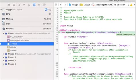 Ios Swift Appdelegate Or Main Throwing An Exception On Startup But