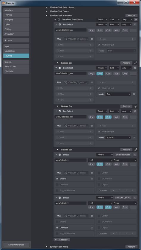 Input Custom Blender Setup Alt Maya Navigation Lmb Selections
