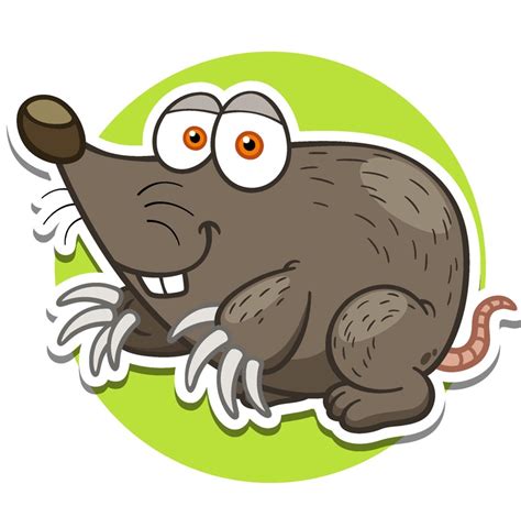 Крот — картинка на детский шкафчик - Все для детского сада
