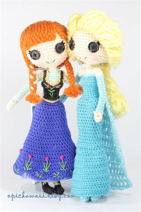 Pattern 2pack Elsa And Anna From Disneys Frozen By Epickawaii Crochet
