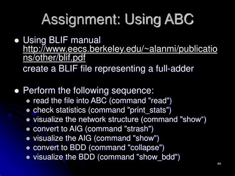 Ppt Introduction To Logic Synthesis With Abc Powerpoint Presentation Id