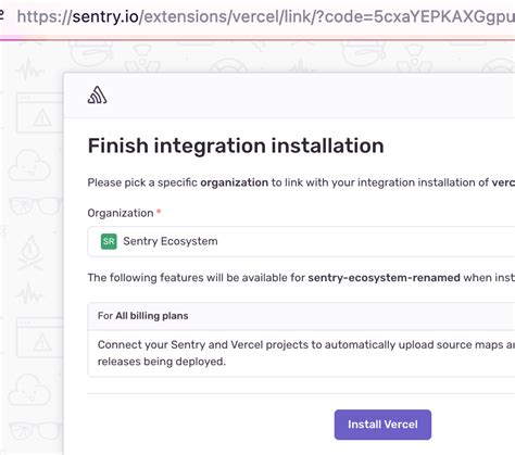 Automated Vercel Integration Broken Due To Incorrect Url · Issue 43733 · Getsentrysentry · Github