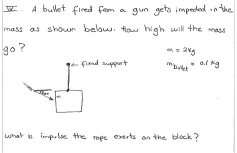 Solved IV A Bullet Fired From A Gun Gets Impeded In The Chegg