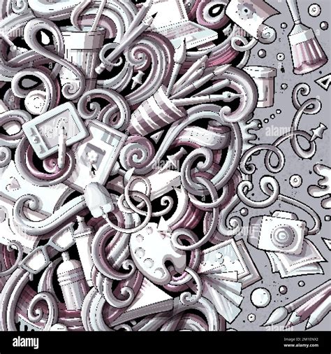 Cartoon Vector Doodles Design Card Graphics Detailed With Lots Of