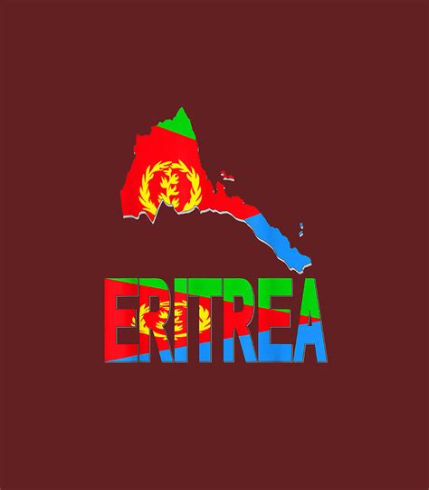 Love Eritrea With Eritrean Flag In Eritrea Map Eritrea Pride Digital Art By Lochla Reya Fine
