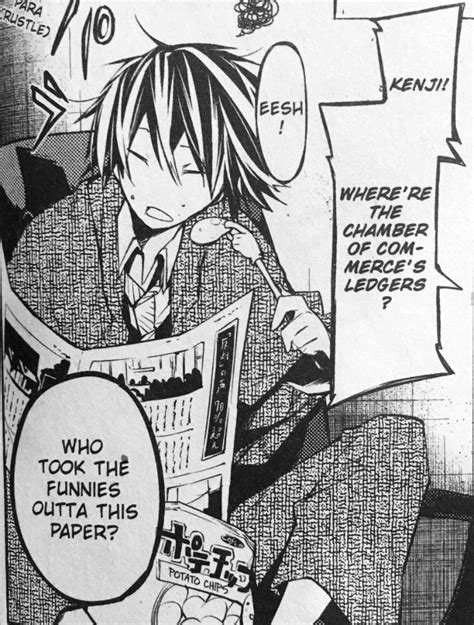Anime Character Reading Newspaper
