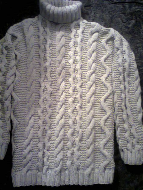 свитер спицами из толстой пряжи с косами шерсть Men Sweater