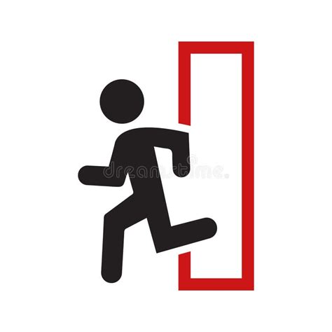 Emergency Exit Door Icon Stock Vector Illustration Of Exit 257336533