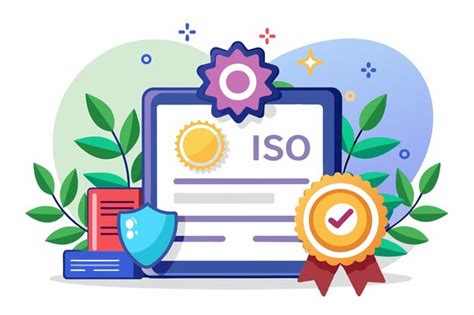 A Colorful Semiflat Design Features A Customizable Iso Certificate