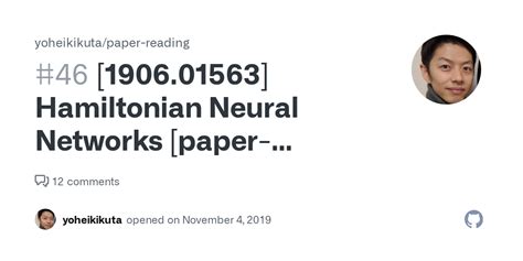 190601563 Hamiltonian Neural Networks Paper Reading · Issue 46