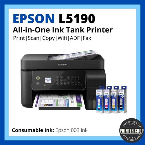Epson L5190 Wi Fi All In One Ink Tank Printer With Adf Fax Lcd Display Computers And Tech