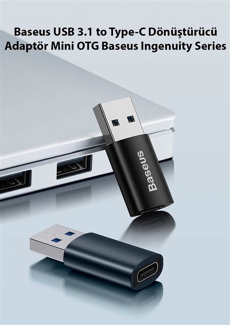 Baseus Ivoomi USB 3 1 To Type C Dönüştürücü Adaptör Mini Otg Fiyatı