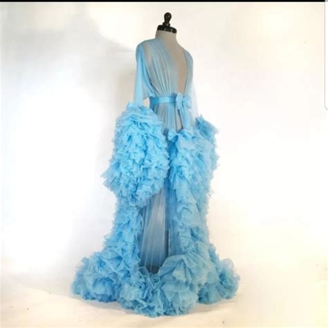 Tulle Maternity Robe Tutu Gown See Through Bridal Robe Extra Lush