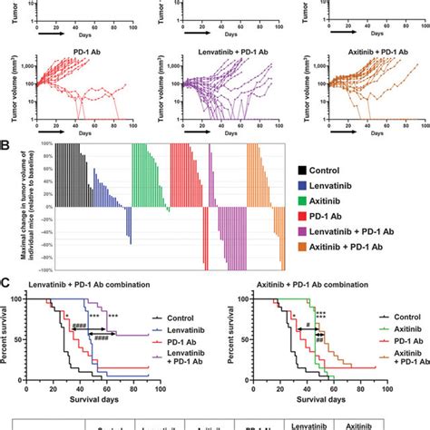 Antitumor Activity Of Combination Treatment With Lenvatinib Plus