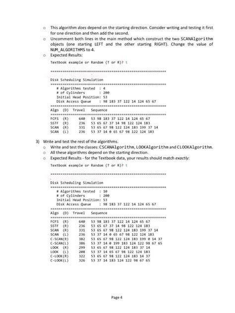 Solved Disk Scheduling Simulation Problem Description In Chegg