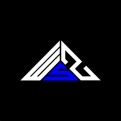 Diseño creativo del logotipo de la letra wsz con gráfico vectorial
