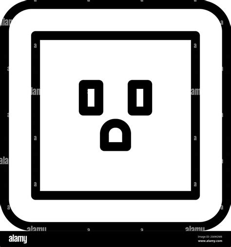 American Socket Line Icon Vector American Socket Sign Isolated